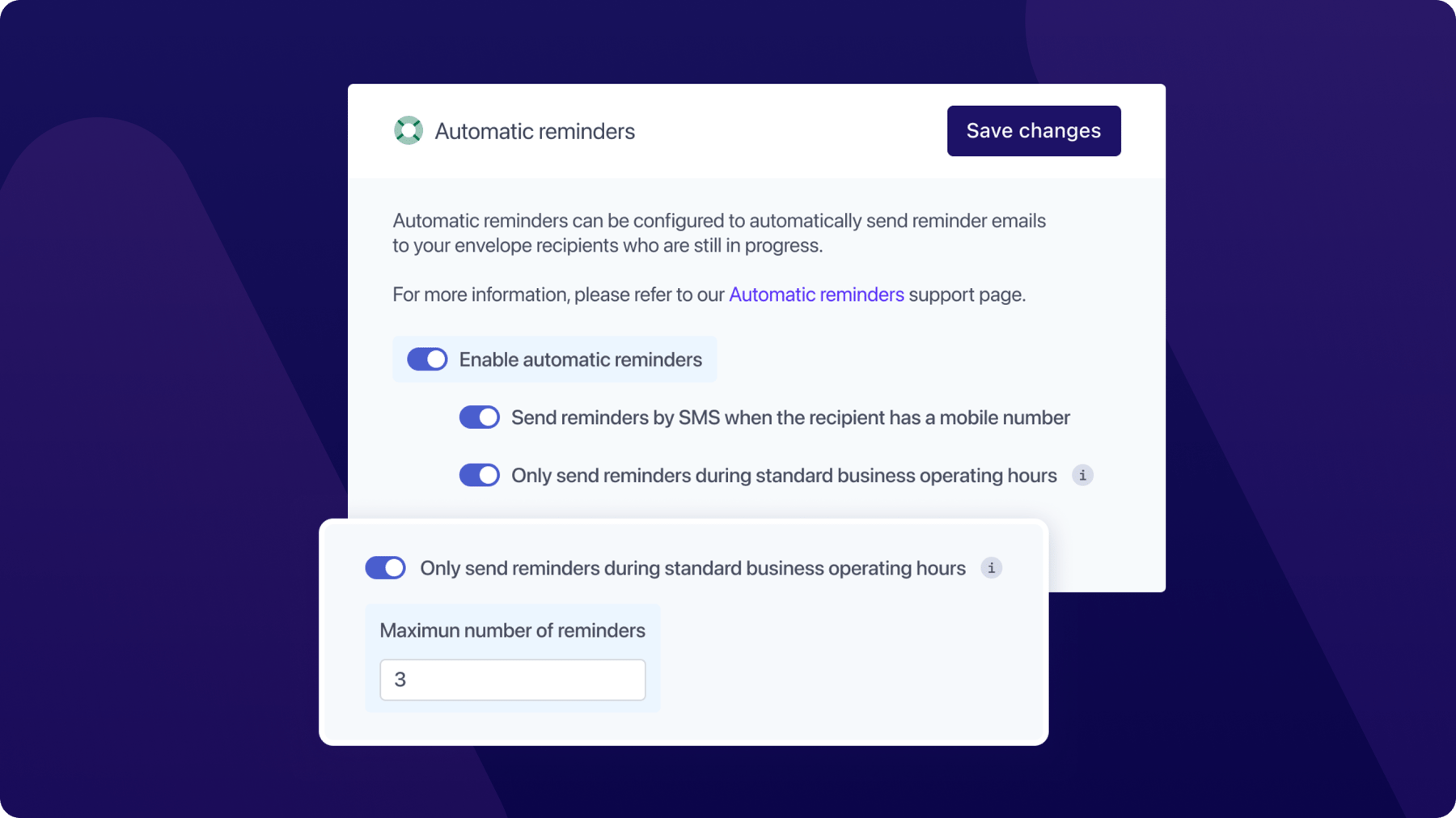How do automatic reminders work?
